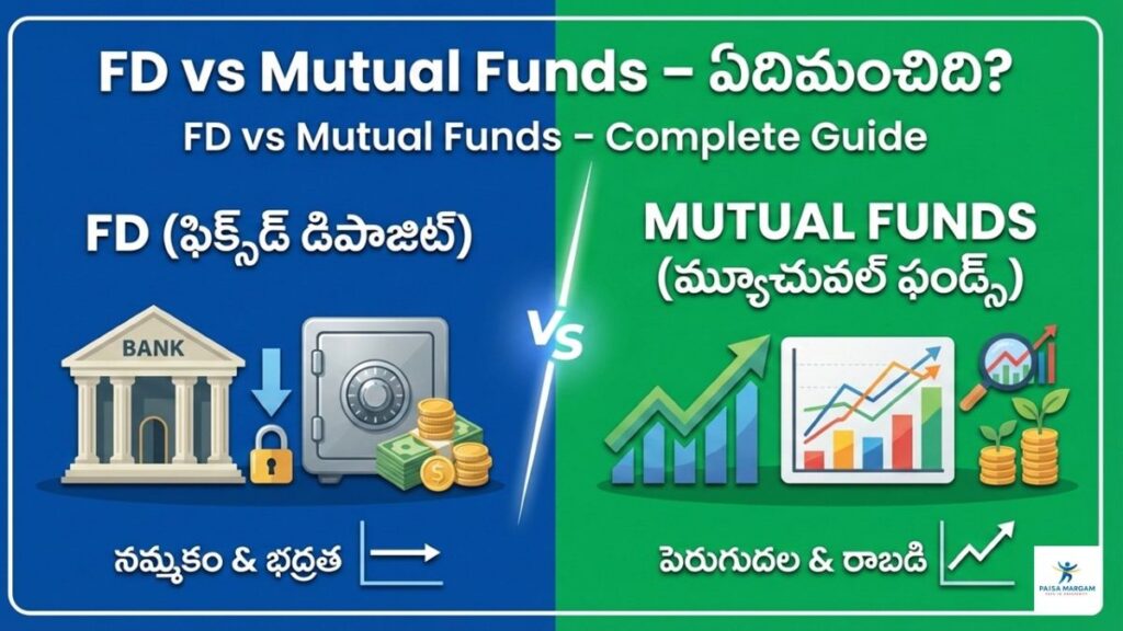 FD vs Mutual Funds – మీ డబ్బుకు ఏది మంచిది? Complete Guide